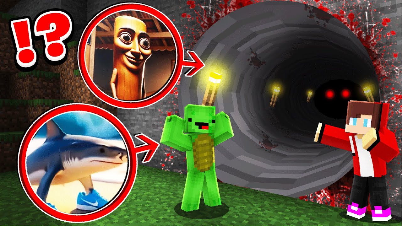 Mikey and JJ Found Longest Tung Sahur & Tralalero Tralala Tunnel in Minecraft - Maizen?! - YouTube