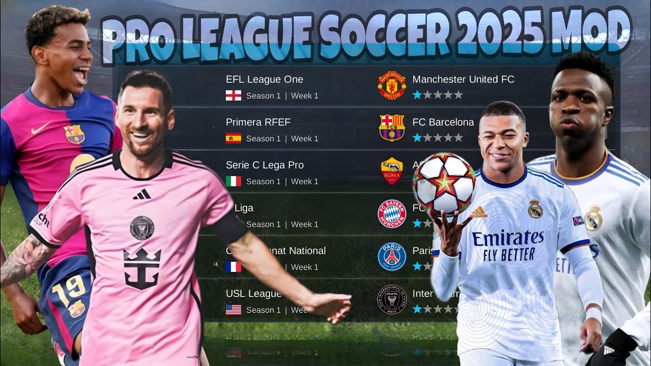 PRO LEAGUE SOCCER 2025 MO.D All LOGO LEAGUE, KITS & TRANSFERS 2024/25 ...
