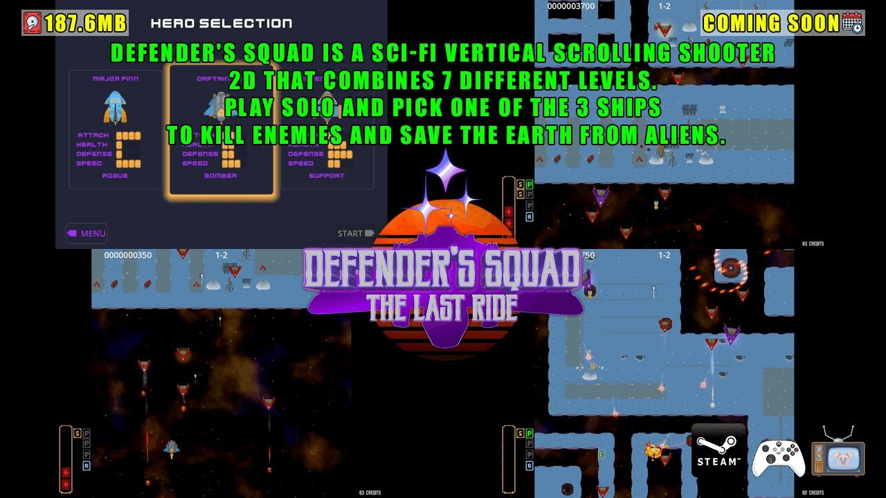 Defender's Squad: The Last Ride: [PC] - A sci-fi vertical scrolling ...