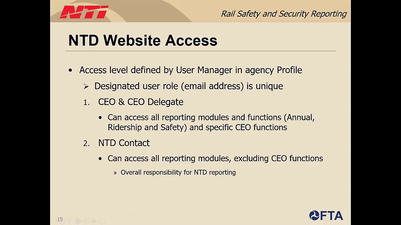 Webinar: National Transit Database: 2020 Safety and Security Rail Mode ...