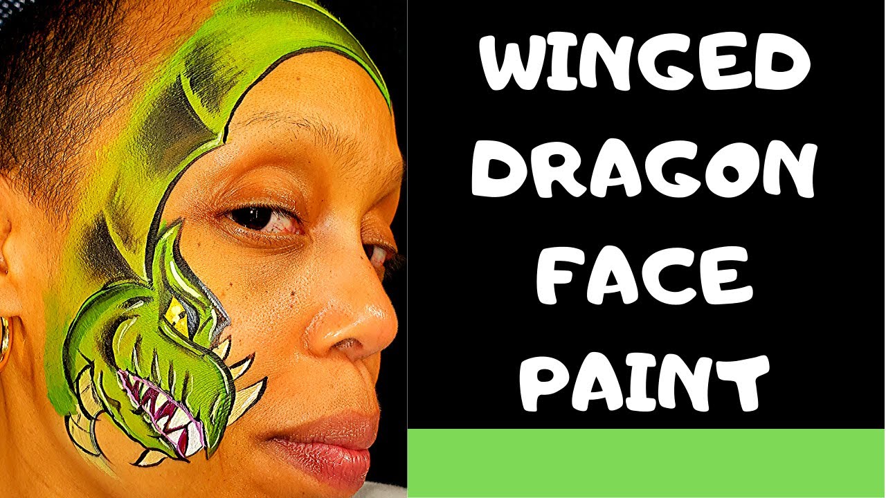 Dragon Face Paint- Winged Dragon - YouTube