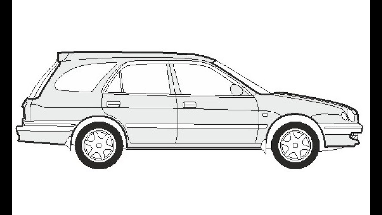 How to Draw a Toyota Corolla Combi / Как нарисовать Toyota Corolla ...
