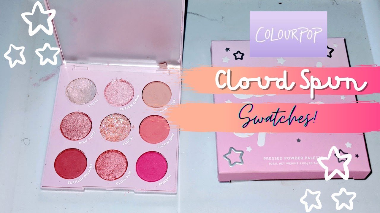 Colourpop Cloud Spun Palette Swatches! - YouTube