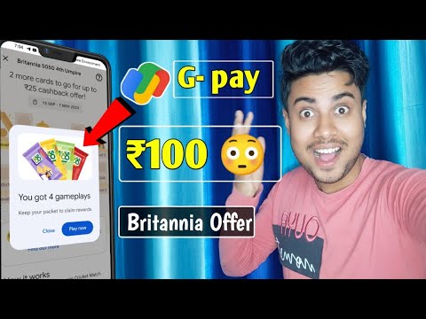 Gpay ₹100 Cashback 😳 || Gpay Britannia offer for all user || Gpay Durga ...