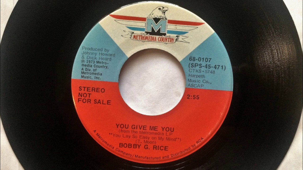 You Give Me You , Bobby G Rice , 1973 - YouTube