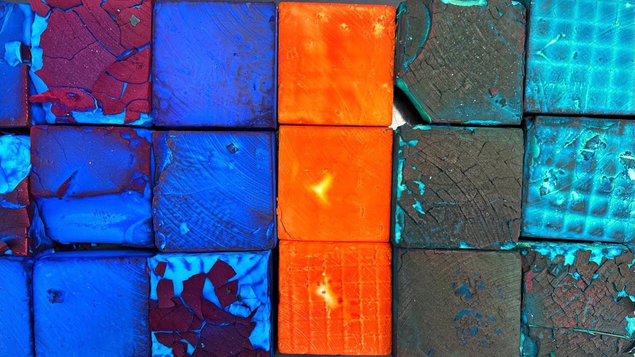 Green-Blue Dyed Chalk Palette Crush💙💚 | ASMR - YouTube