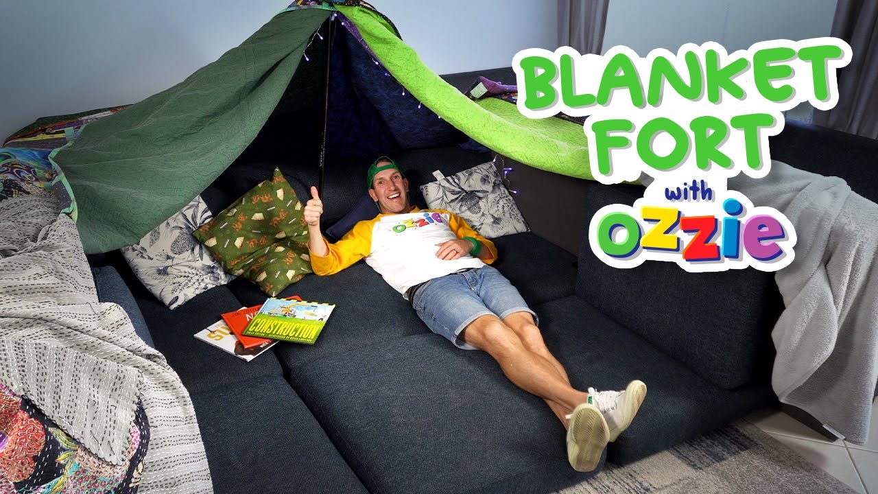 How to Build a Blanket Fort | Indoor Cubby House with Ozzie | Rainy Day Fun for Kids - YouTube
