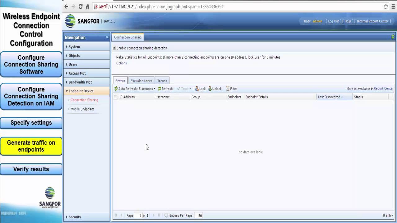IAM Wireless endpoint connection control configuration - YouTube