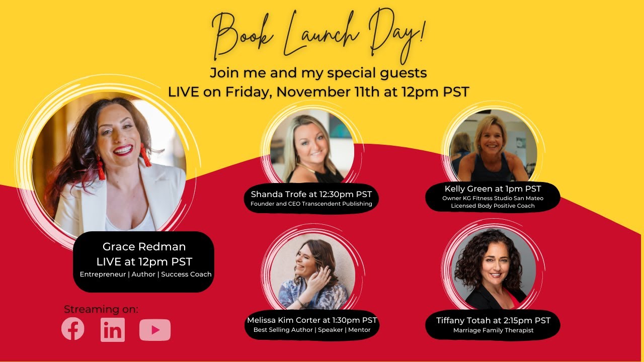 Book Launch Day Live Stream with Grace Redman - YouTube