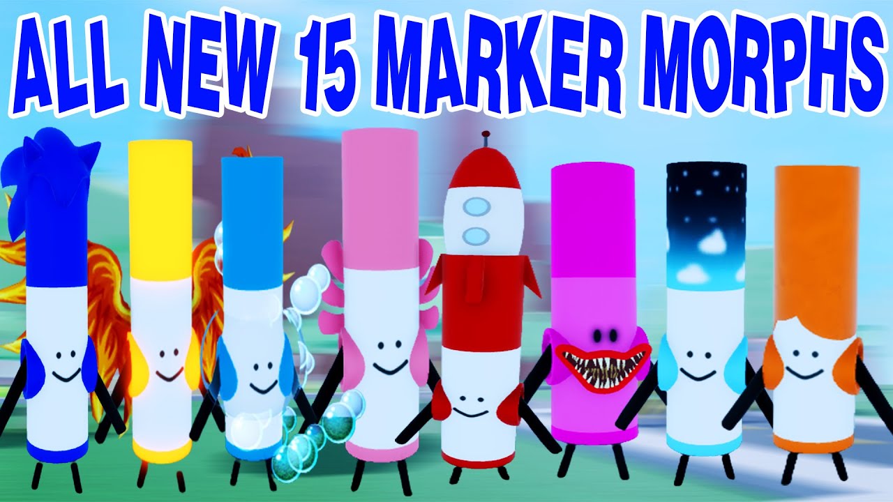UPDATE - How To Get *ALL 15 NEW MARKER MORPHS* - ROBLOX - YouTube