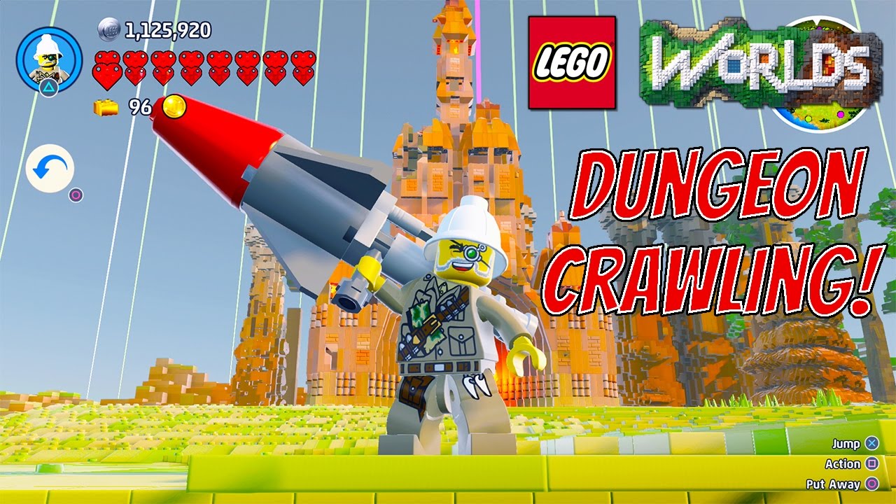 LEGO Worlds Dungeon Crawling for the MEGAZOOKA in Jumanji! - YouTube