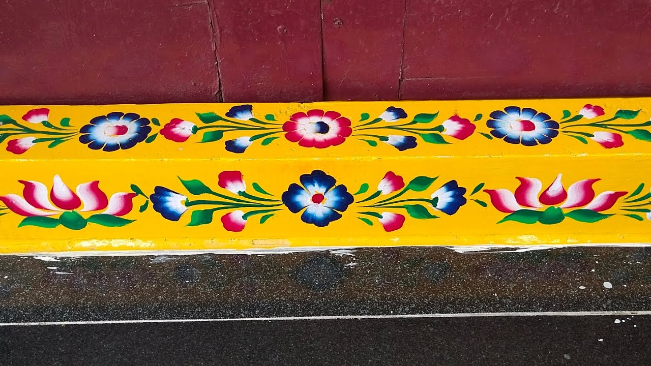 Gadapa designs || Gadapa muggulu || gadapa rangoli - YouTube