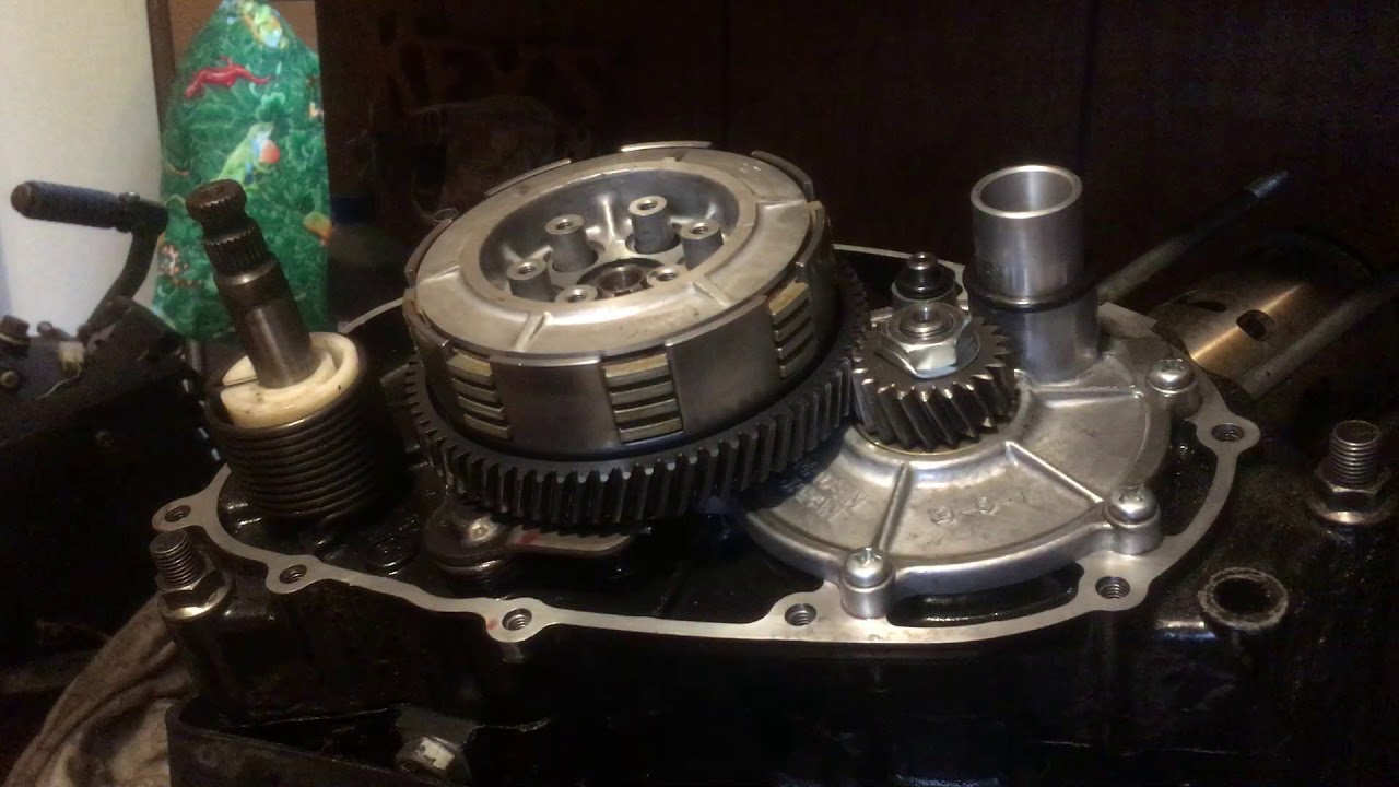 Kawasaki ke100 lock up transmission and splitting the case p5 - YouTube