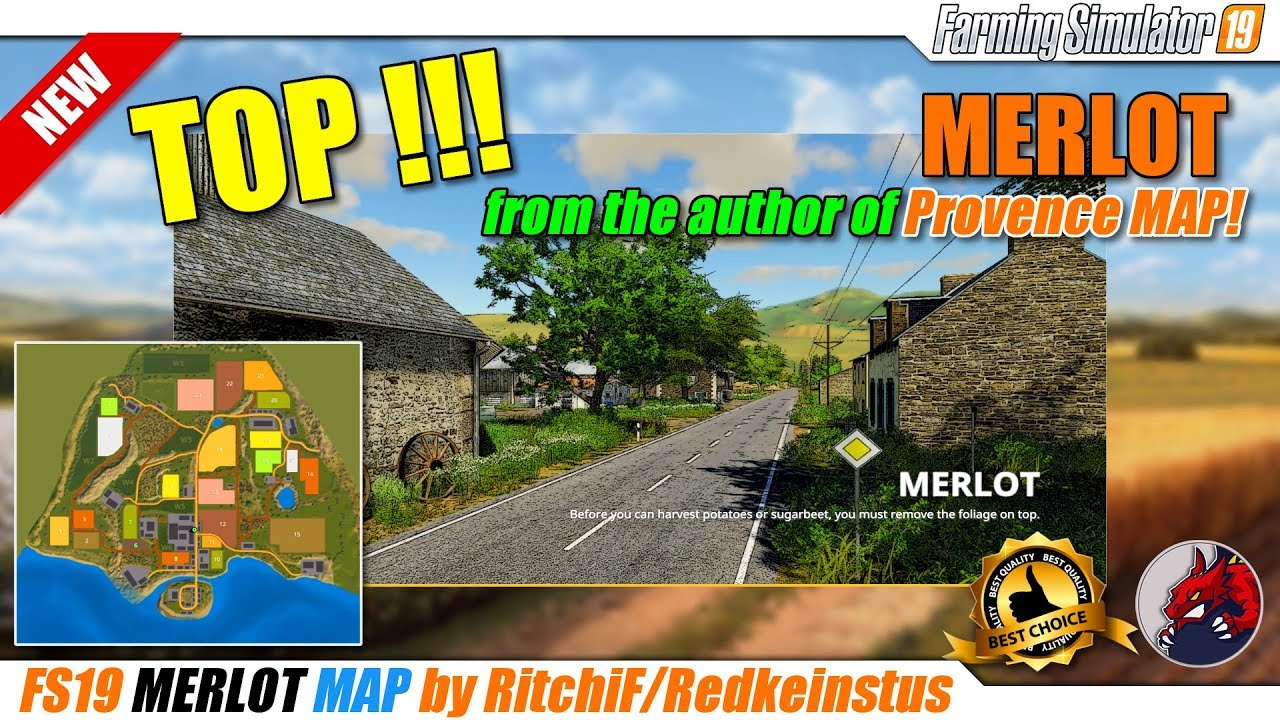 FS19 | MERLOT Map v1.0 by RitchiF/Redkeinstus - review - YouTube