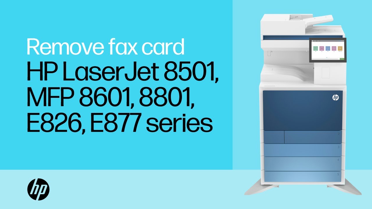 Remove the fax card | HP LaserJet 8501, MFP 8601, 8801, E826, E877 ...