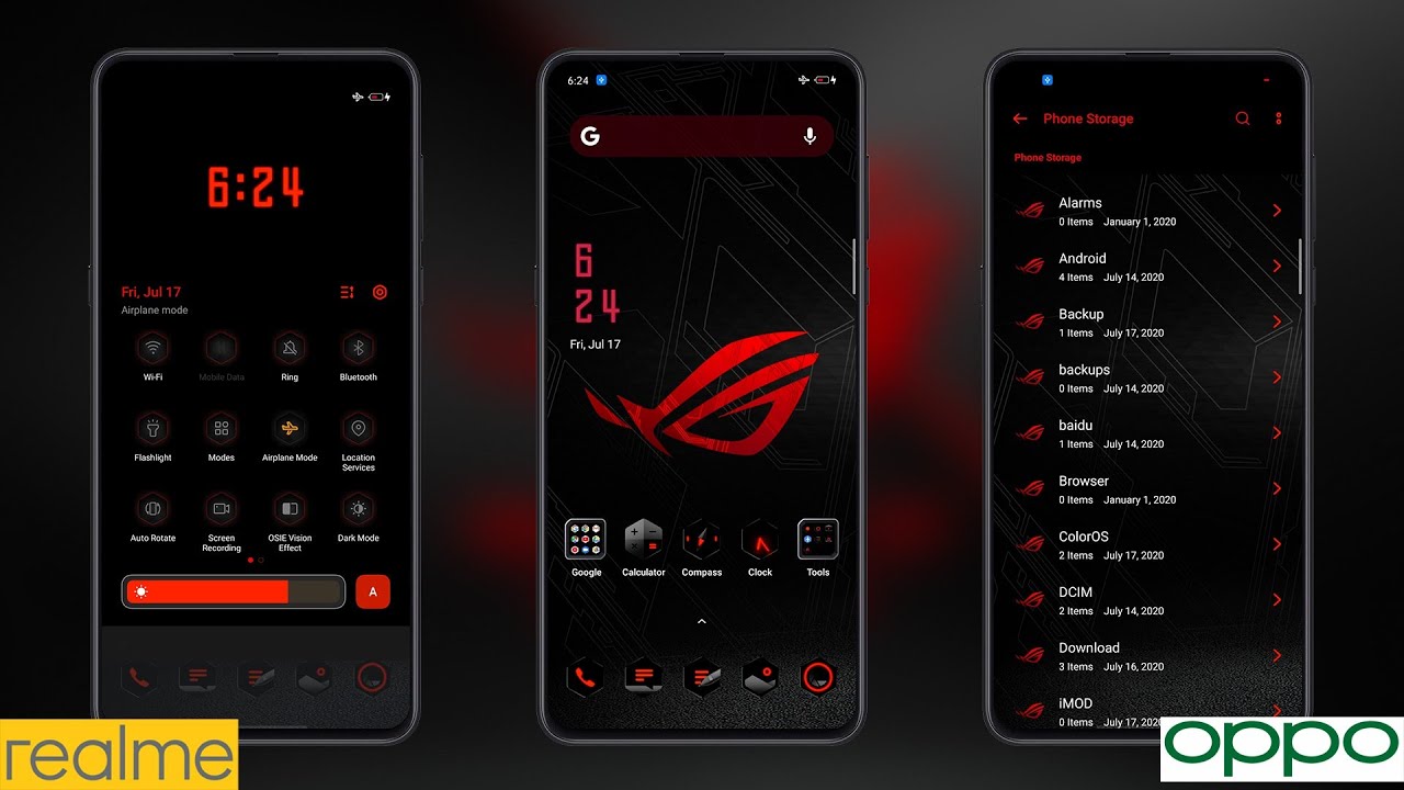 Asus ROG Phone 3 theme for Realme and Oppo device - YouTube