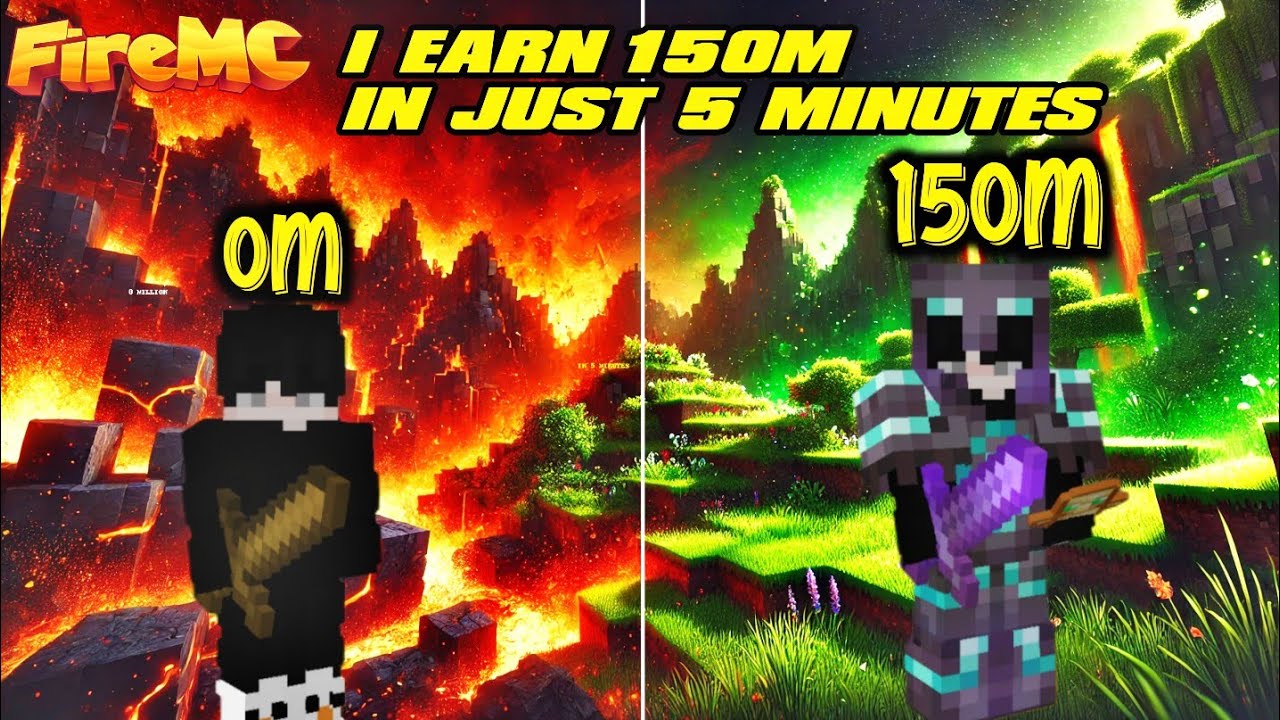 HOW I EARN 150M IN JUST 5 MINUTES IN THIS MINECRAFT SMP | FIRE MC Ft ...