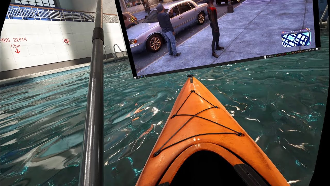 Playing Ps5 games through remote play inside Kayak VR (Virtual Desktop ...