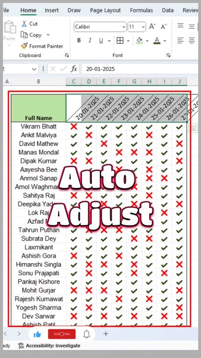 Auto Adjust Collumn Wirth & Height 👌/ #realshahnawaj #excel #microsoftexcel - YouTube