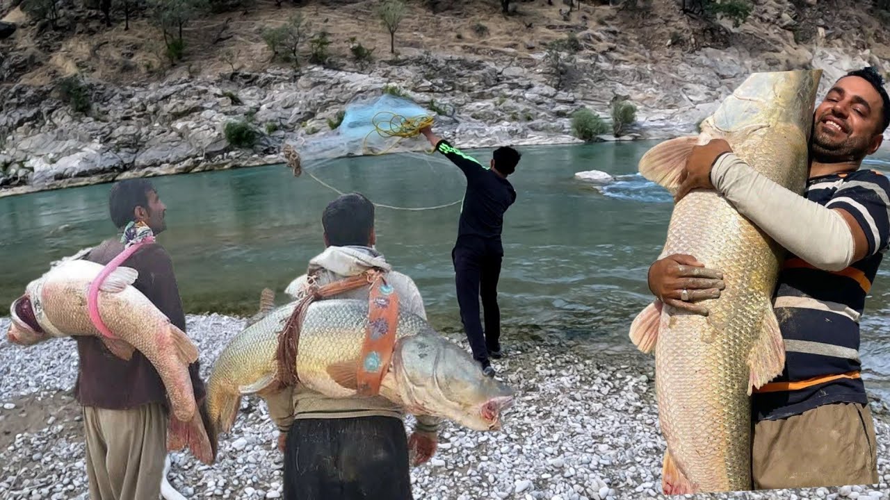 Fishing in the most dangerous river in Iran using umbrella traps ...