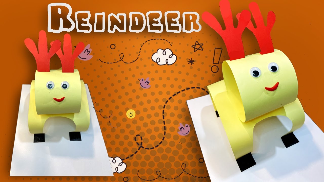 How to Make a 3D Paper Reindeer | Paper Reindeer | Fun Christmas Craft ...