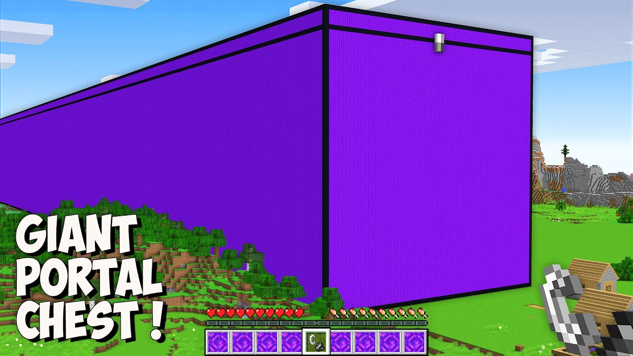 I found GIANT PORTAL CHEST in Minecraft! This is THE LONGEST PORTAL ...