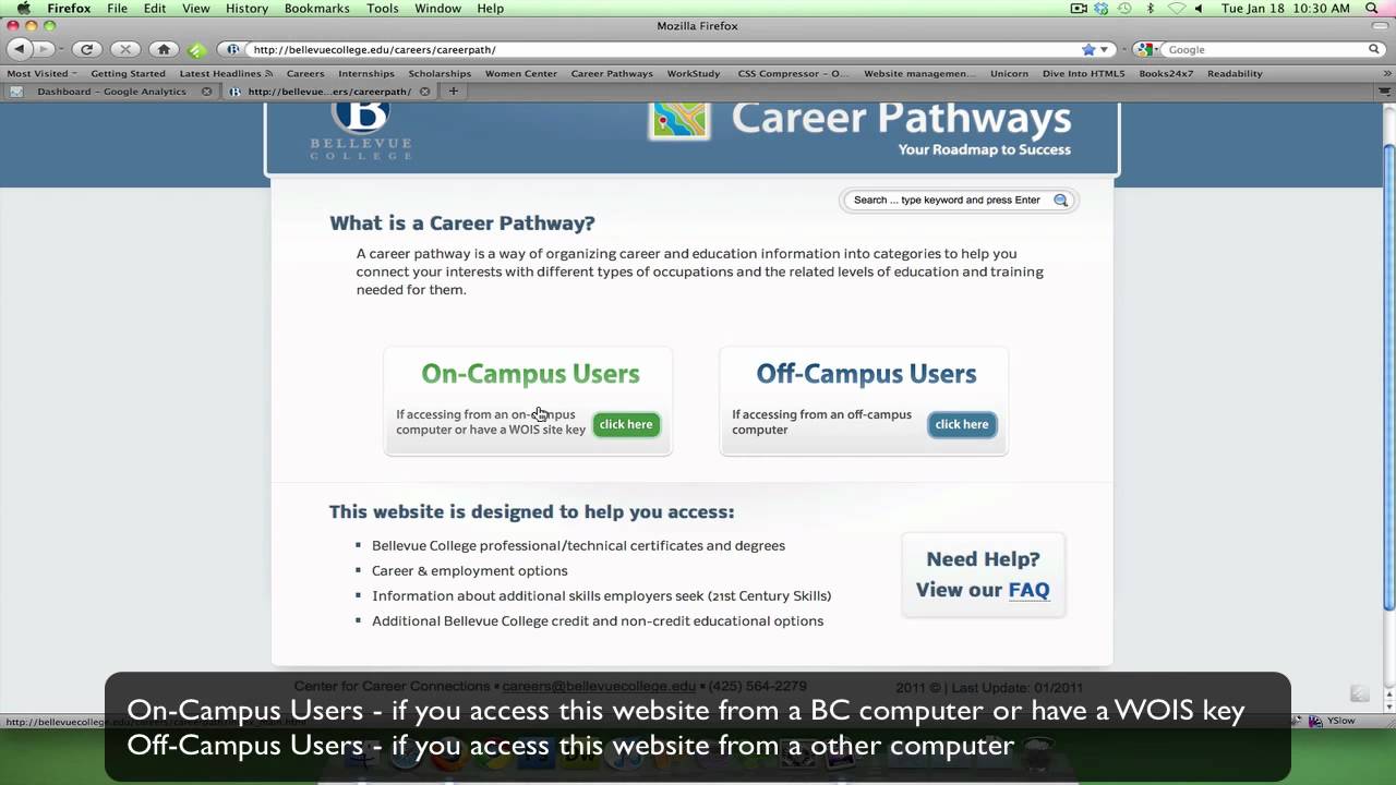 Bellevue College - Career Pathways Tutorial - YouTube