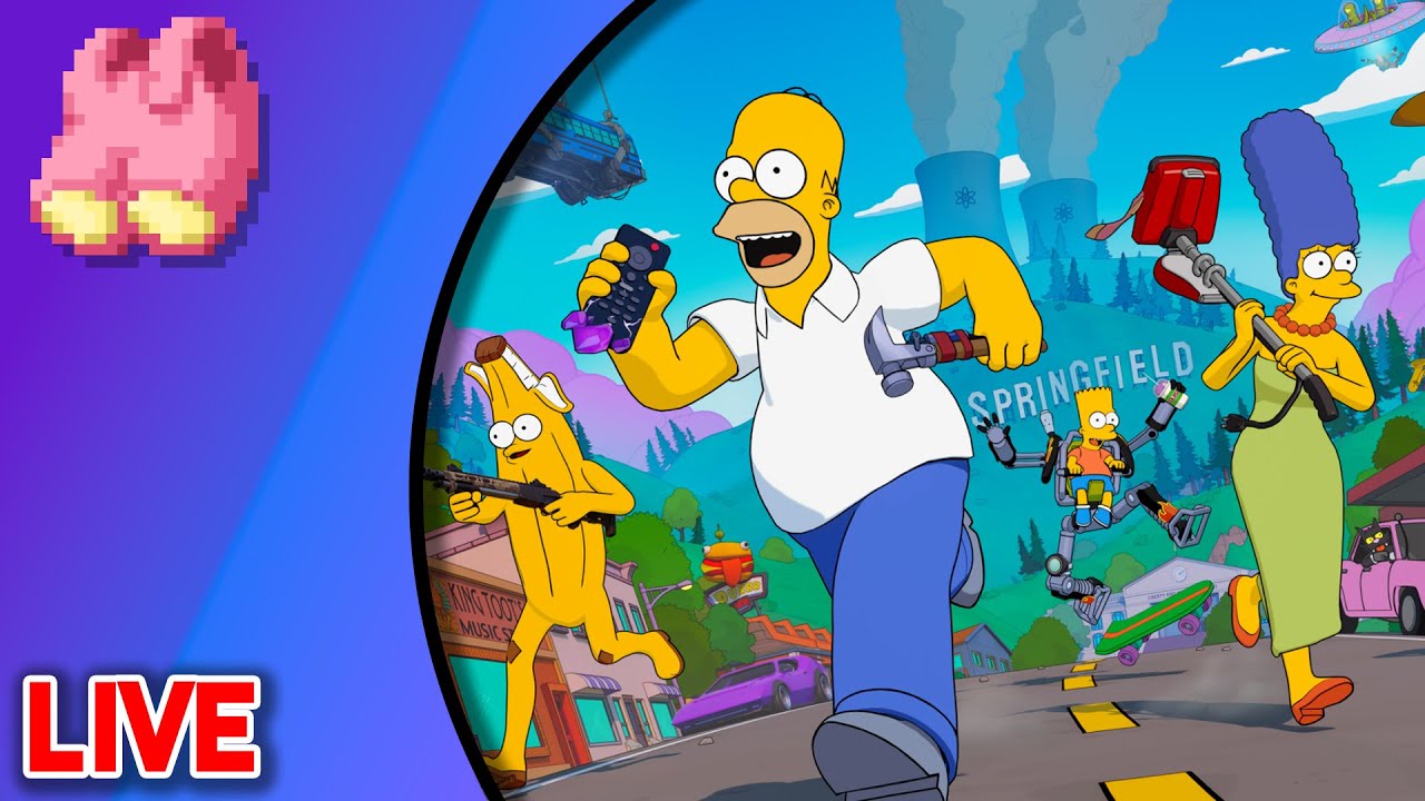 hello homer, welcome to fortnite (servers went down for half the stream ...