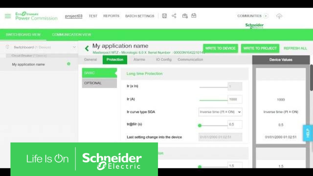 How to Set Automatic and Manual Mode Masterpact MTZ | Schneider ...