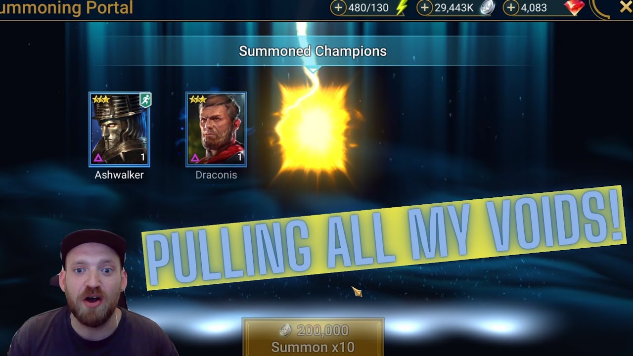 Pulling All Of My Void Shards | Pray for me! | Raid: Shadow Legends - YouTube