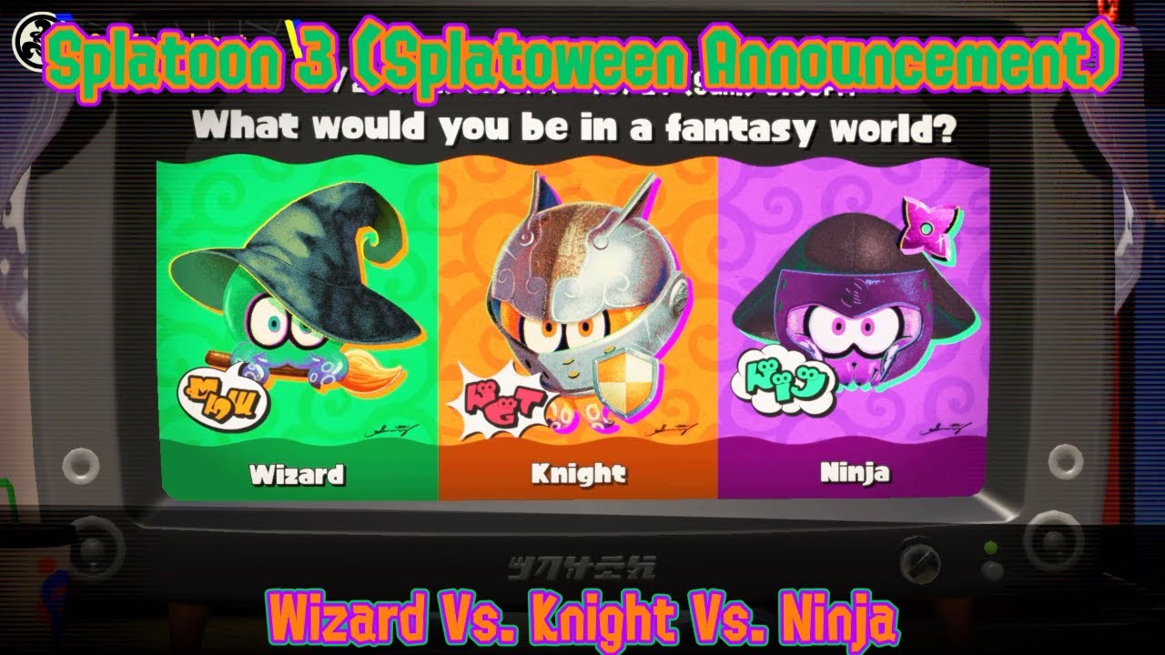 Wizard Vs. Knight Vs. Ninja (Splatoween Announcement) - YouTube