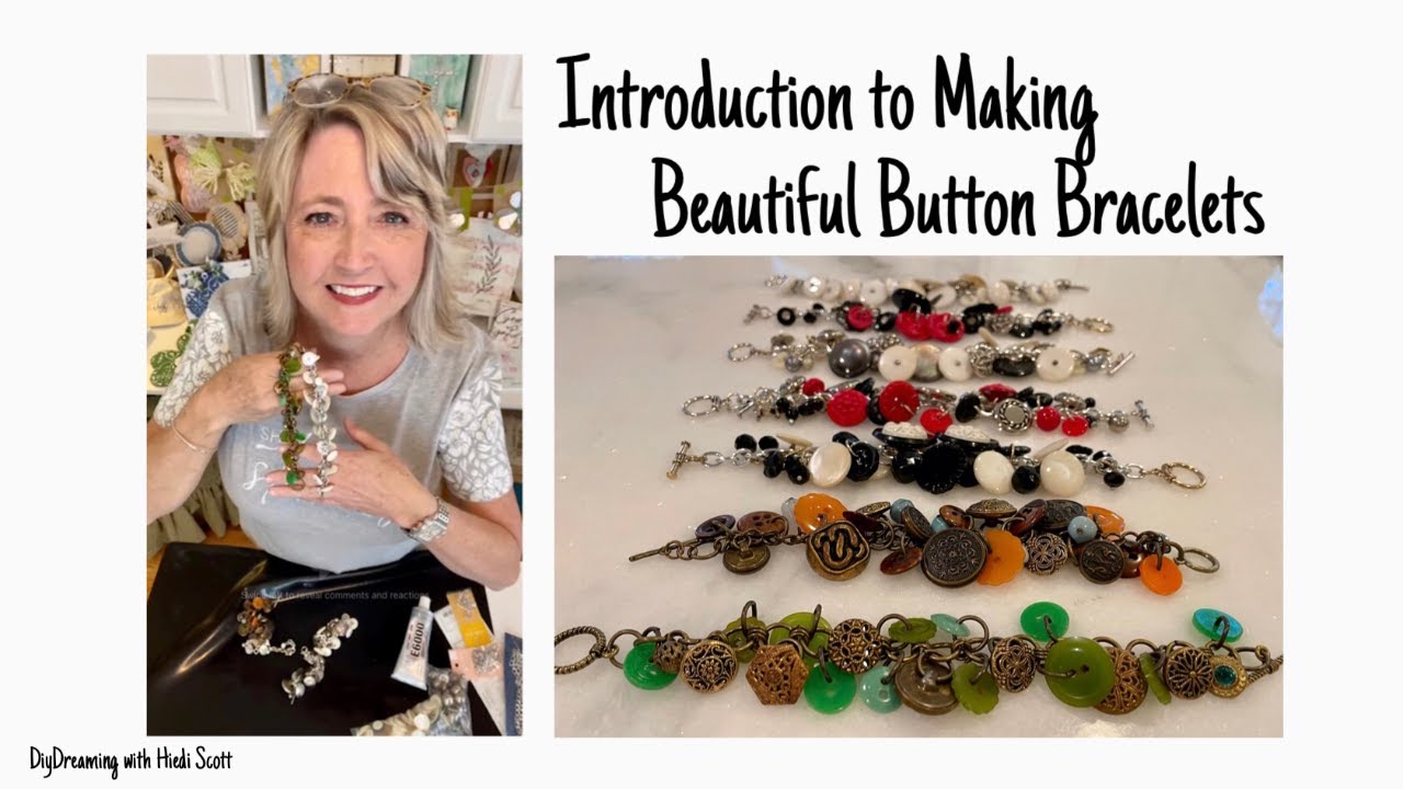 Introduction to making beautiful button bracelets - YouTube