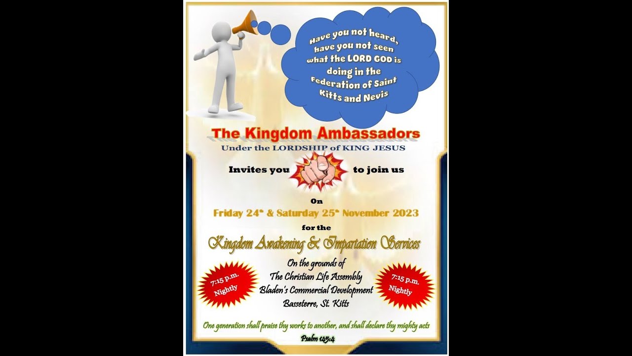 The Kingdom Ambassadors Friday 24th November, 2023 - YouTube