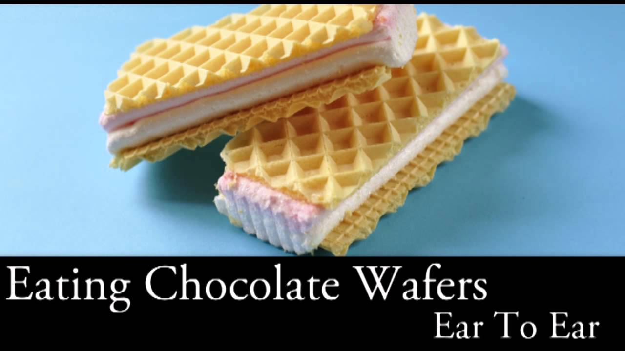 Binaural ASMR Eating Chocolate Wafers l Ear To Ear - YouTube