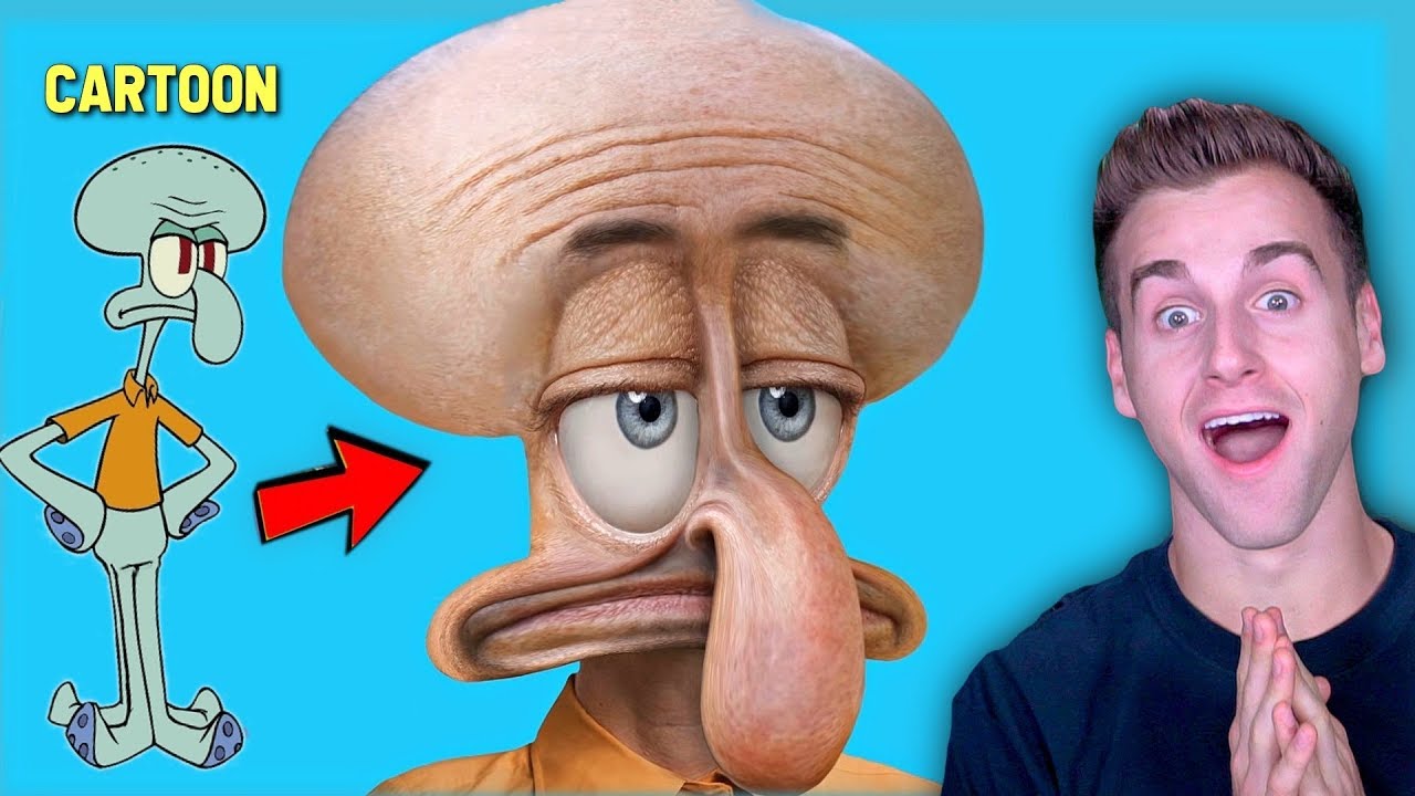 Guy Turns CARTOONS Into REAL Humans.. - YouTube