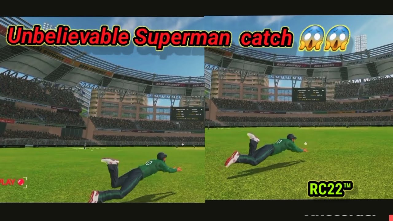 Unbelievable Superman catch 😱😱||Real cricket 22 gameplay || Rc22 ...