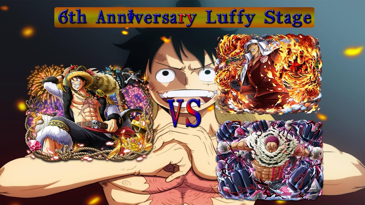 OPTC - 6th Anniversary 40 STA Luffy Treasure Event vs Akainu v2 and ...