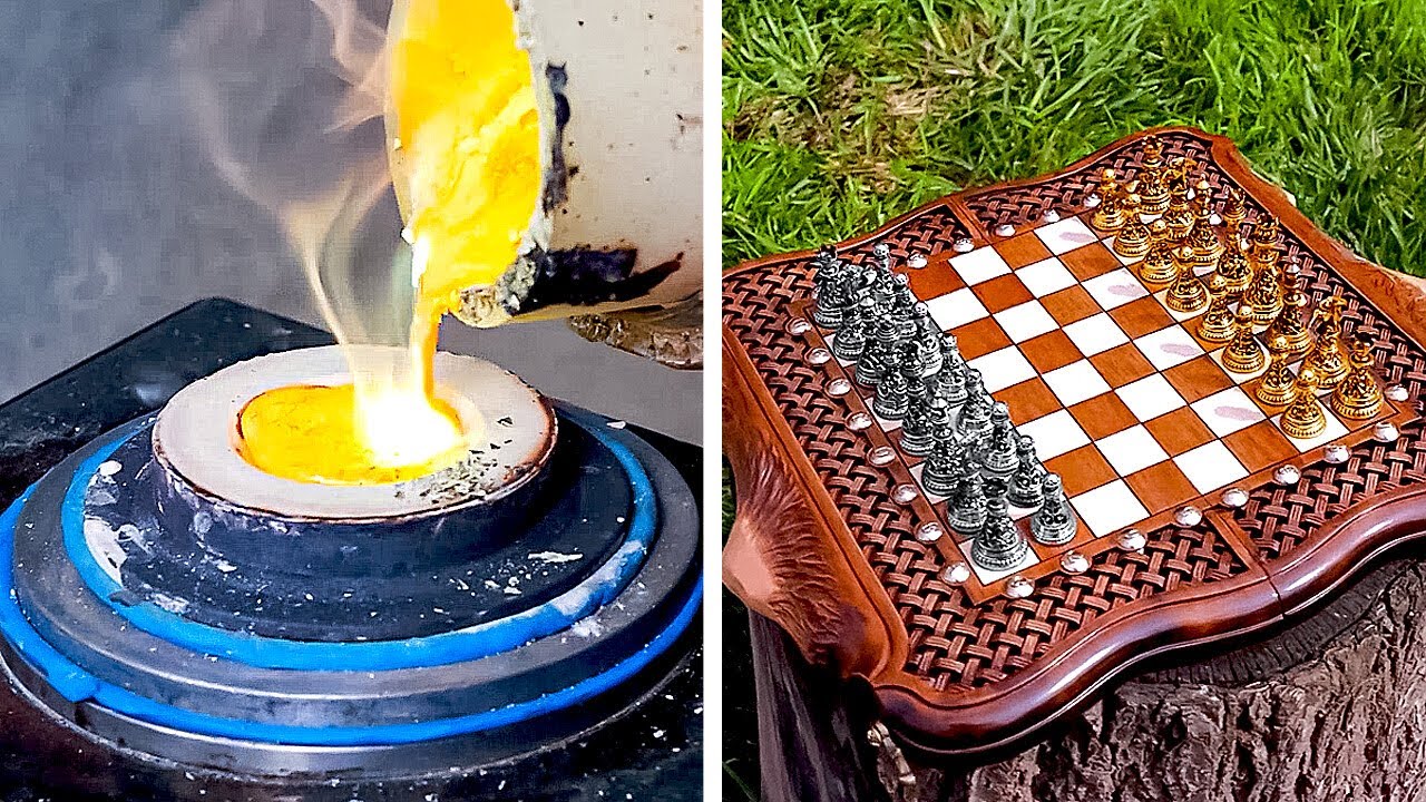 CREATE Your Own EPIC Metal and Wood Chess Set from Scratch! - YouTube