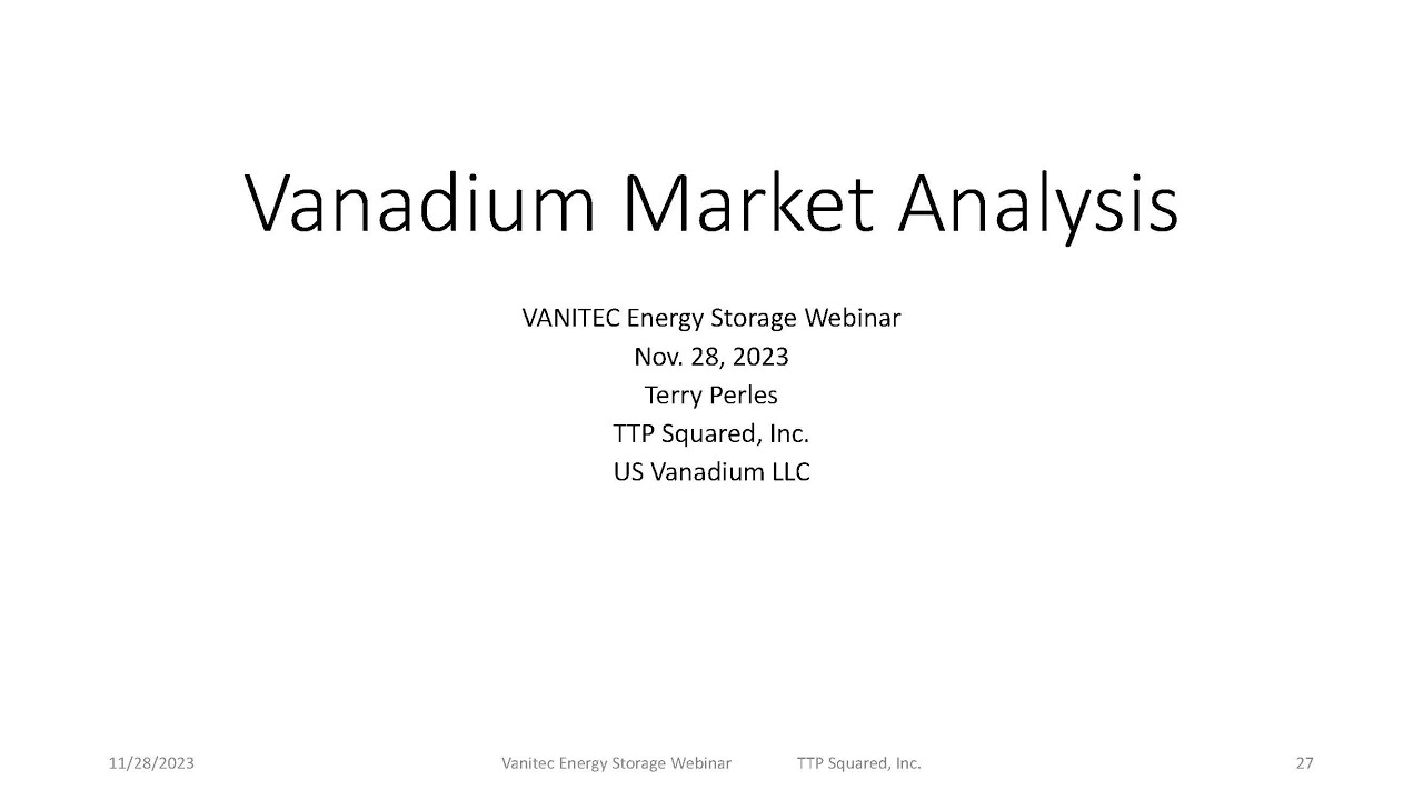 Vanadium Market Analysis Terry - YouTube