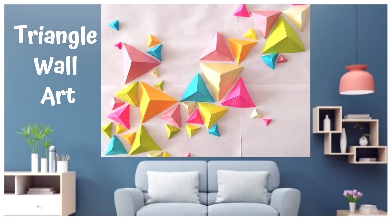 Triangle origamic Wall Art / Recycle / DIY Cardboard / DIY Paper ...