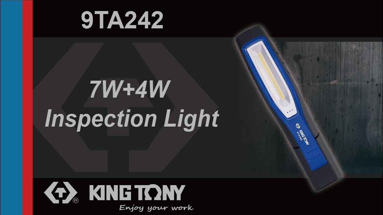 KING TONY-9TA242 700 Lumen + 400 Lumen Inspection Light - YouTube