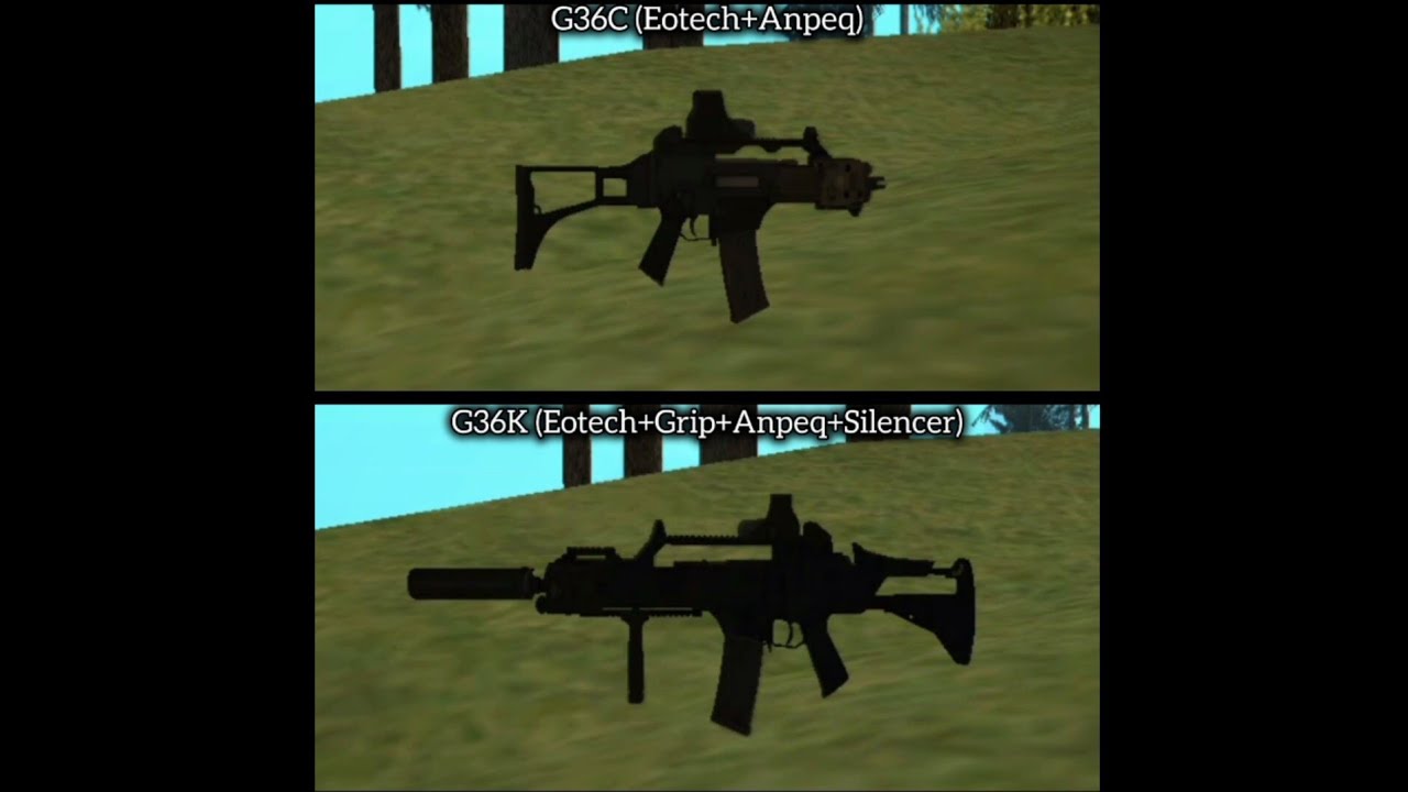 GTA SA G36C & G36KA4 skin mod - YouTube