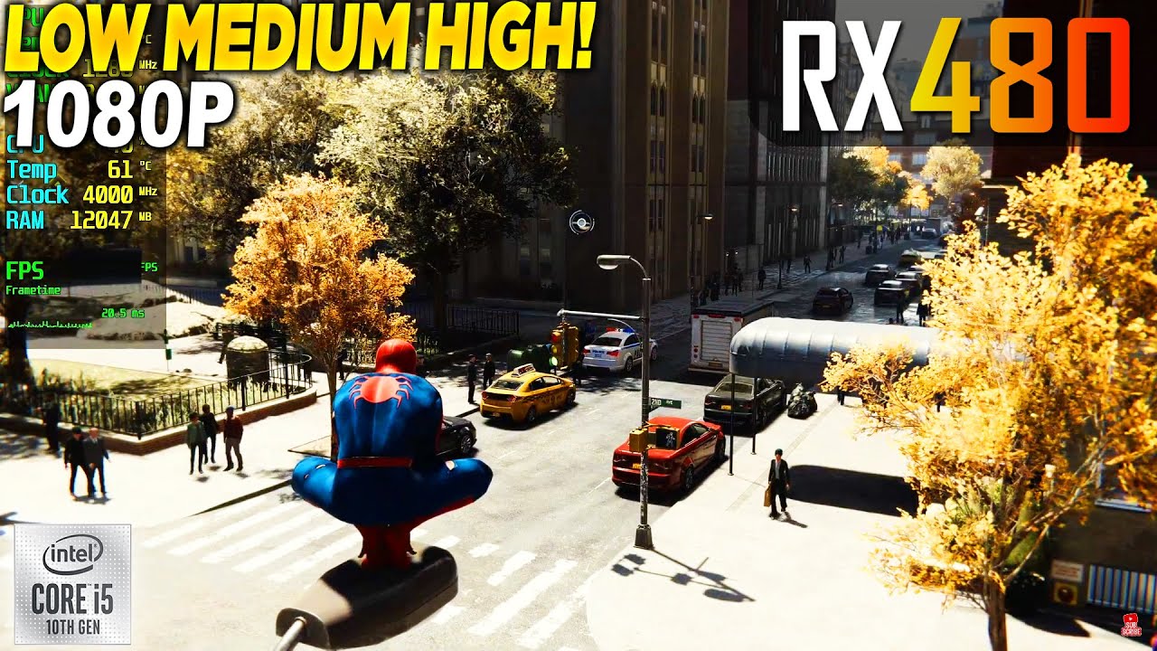 Marvel's Spider Man Remastered RX 480 - 1080p Low, Medium, High, - YouTube