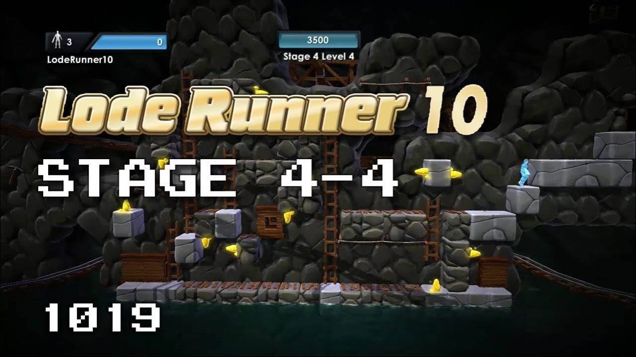 Lode Runner 10 - Stage 4-4 [1019] - YouTube