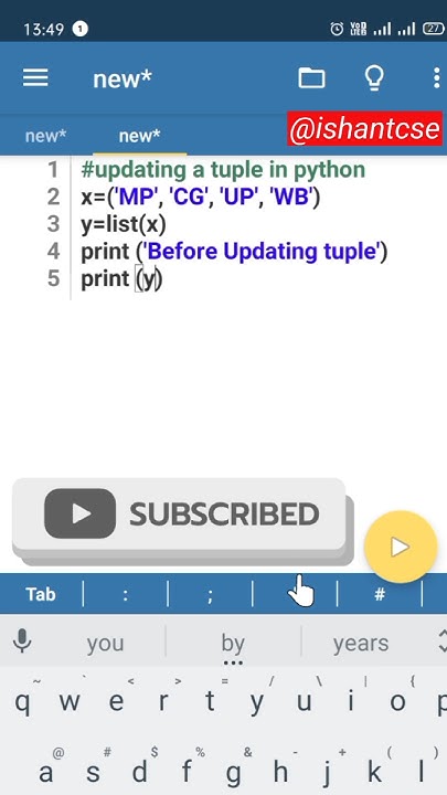 Modifying Tuple Element Updating Tuple Python Python Pythonprogramming Pythontutorial