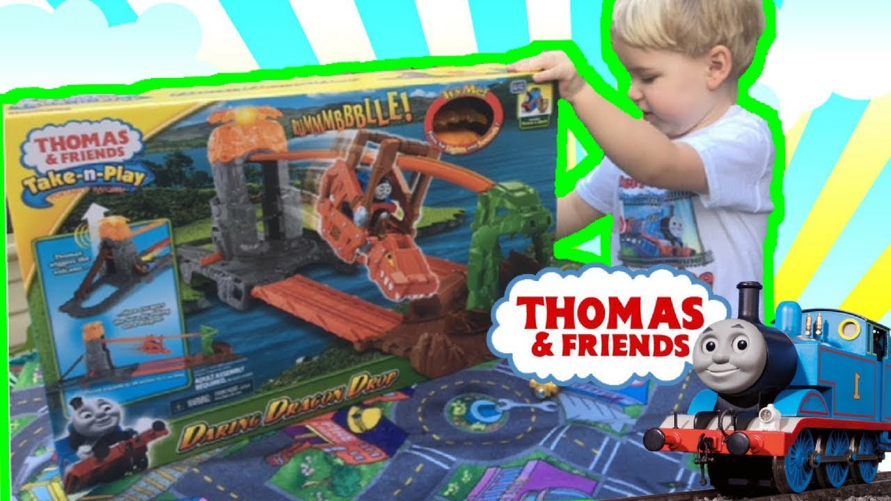 Thomas and Friends NEW TAKE N PLAY Daring Dragon Drop unboxing playtime ...