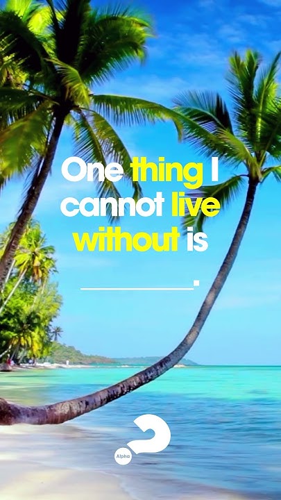 If you were stranded on an island, what couldn't you live without? # ...