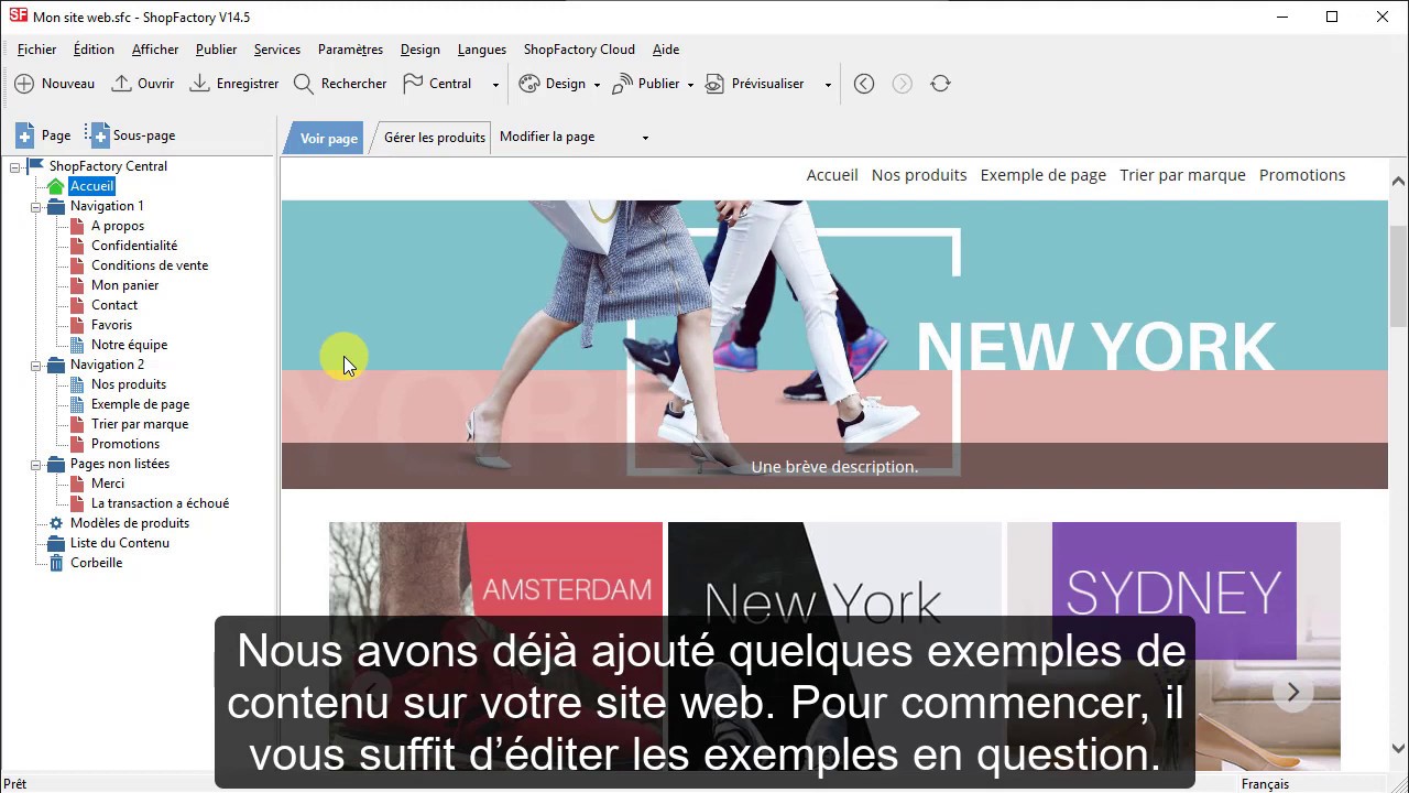 ShopFactory 14.5 - Tutoriel de démarrage rapide - YouTube