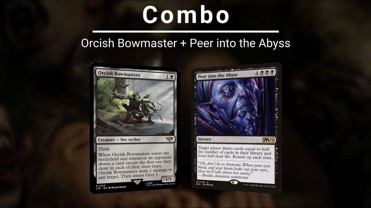 EDH COMBO: Orcish Bowmasters | Peer into the Abyss - YouTube