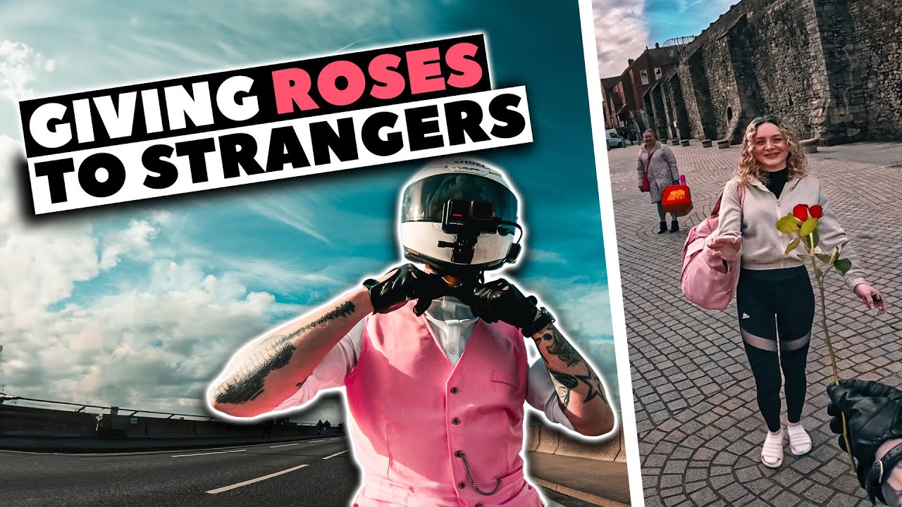 Giving Roses to Strangers! - YouTube
